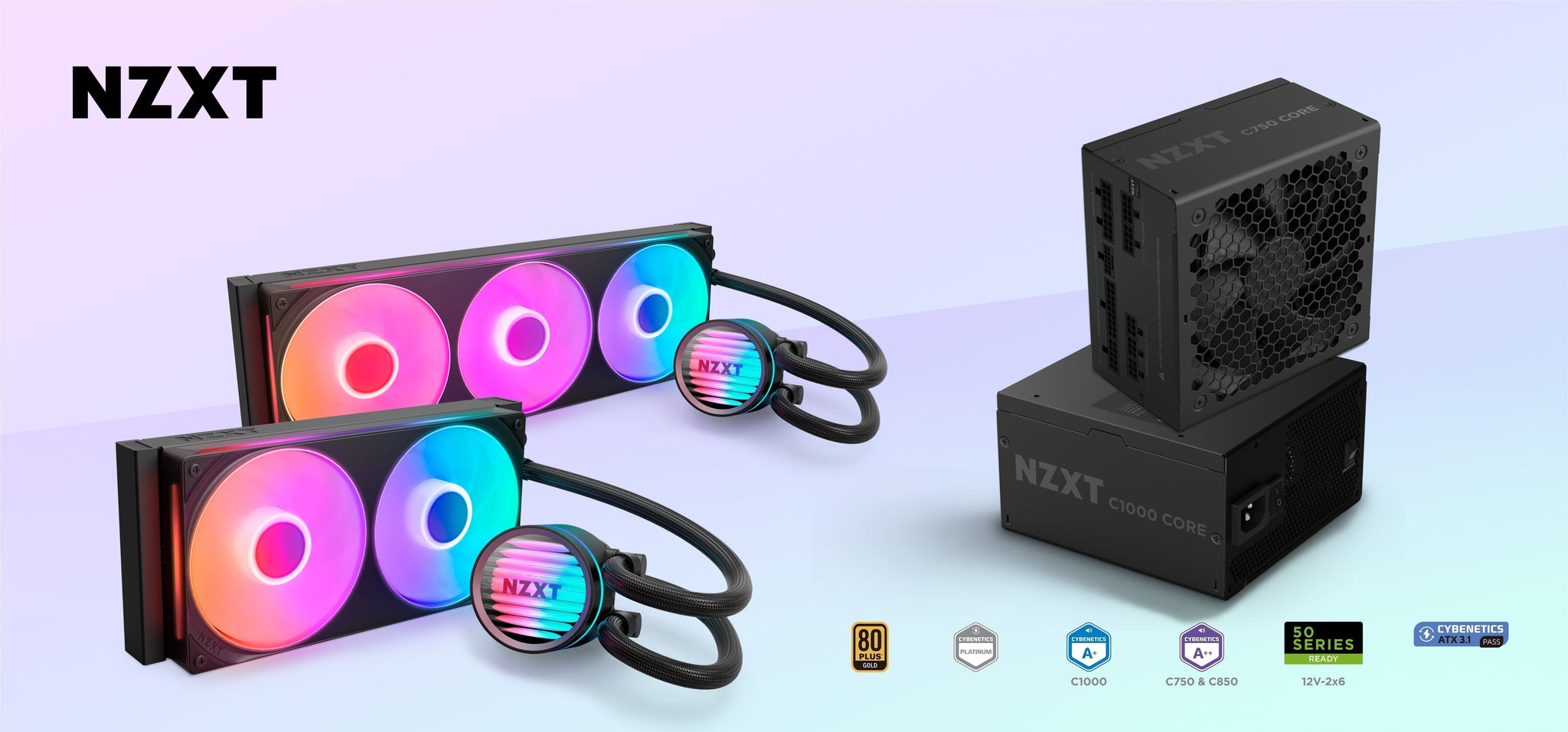 NZXT Launches Gold Core PSUs & Kraken Core RGB Coolers