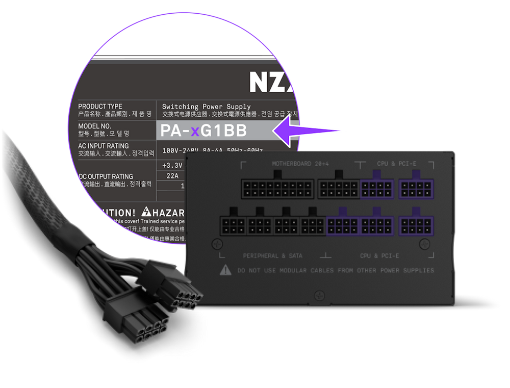 NZXT | 12VHPWR Adapter Cable | PSU Cable