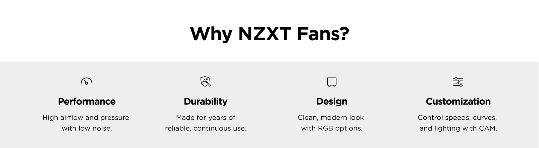 NZXT PC Case Fans | High-Airflow RGB and Static Pressure Fans