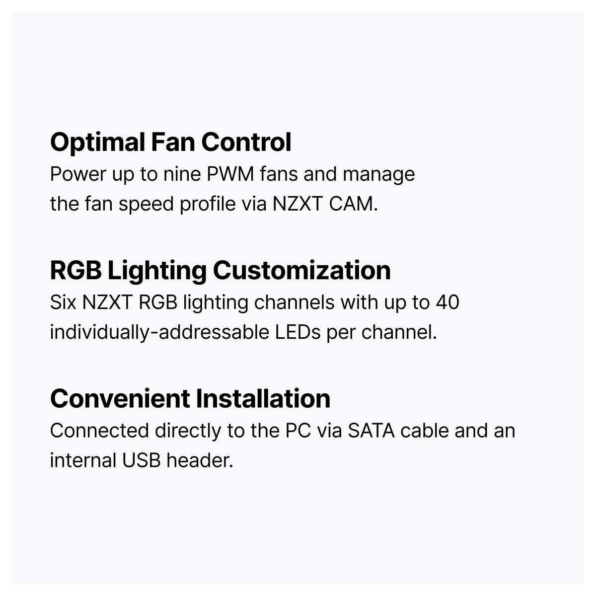 NZXT PC Accessories | Cables, Mounts, Hubs, and Expansion Parts