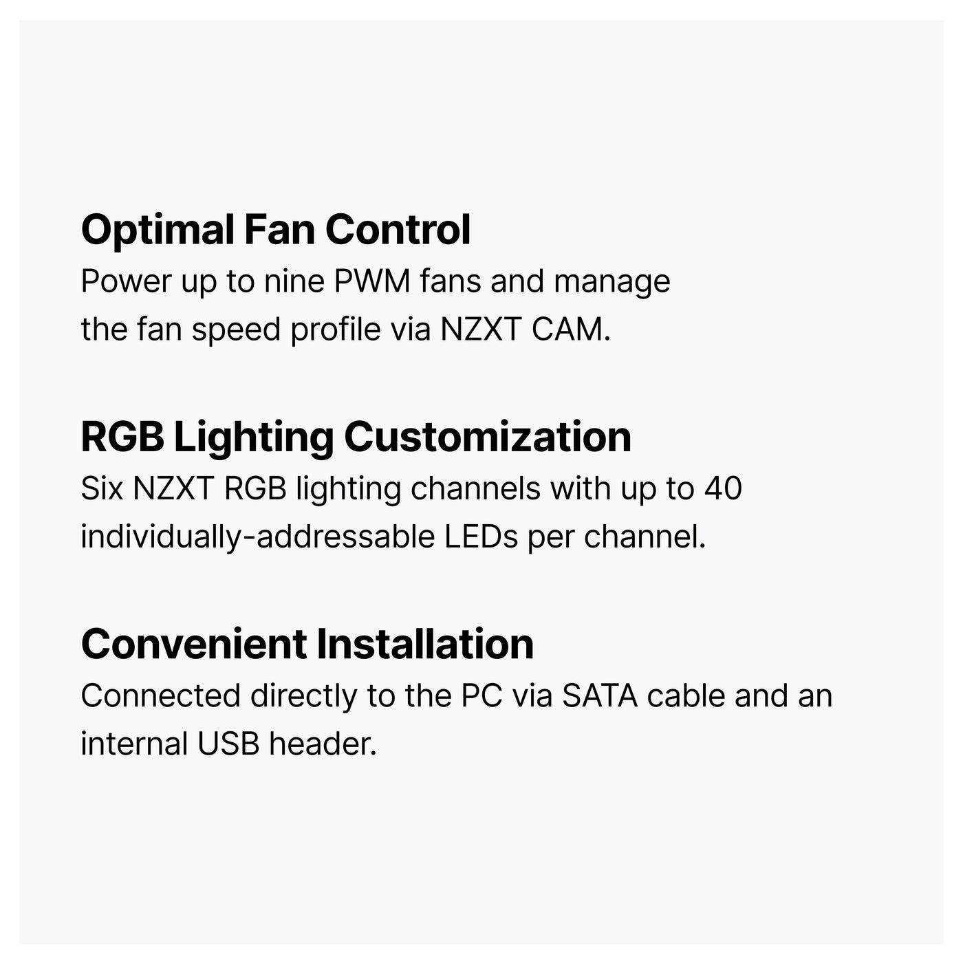 NZXT PC Accessories | Cables, Mounts, Hubs, and Expansion Parts