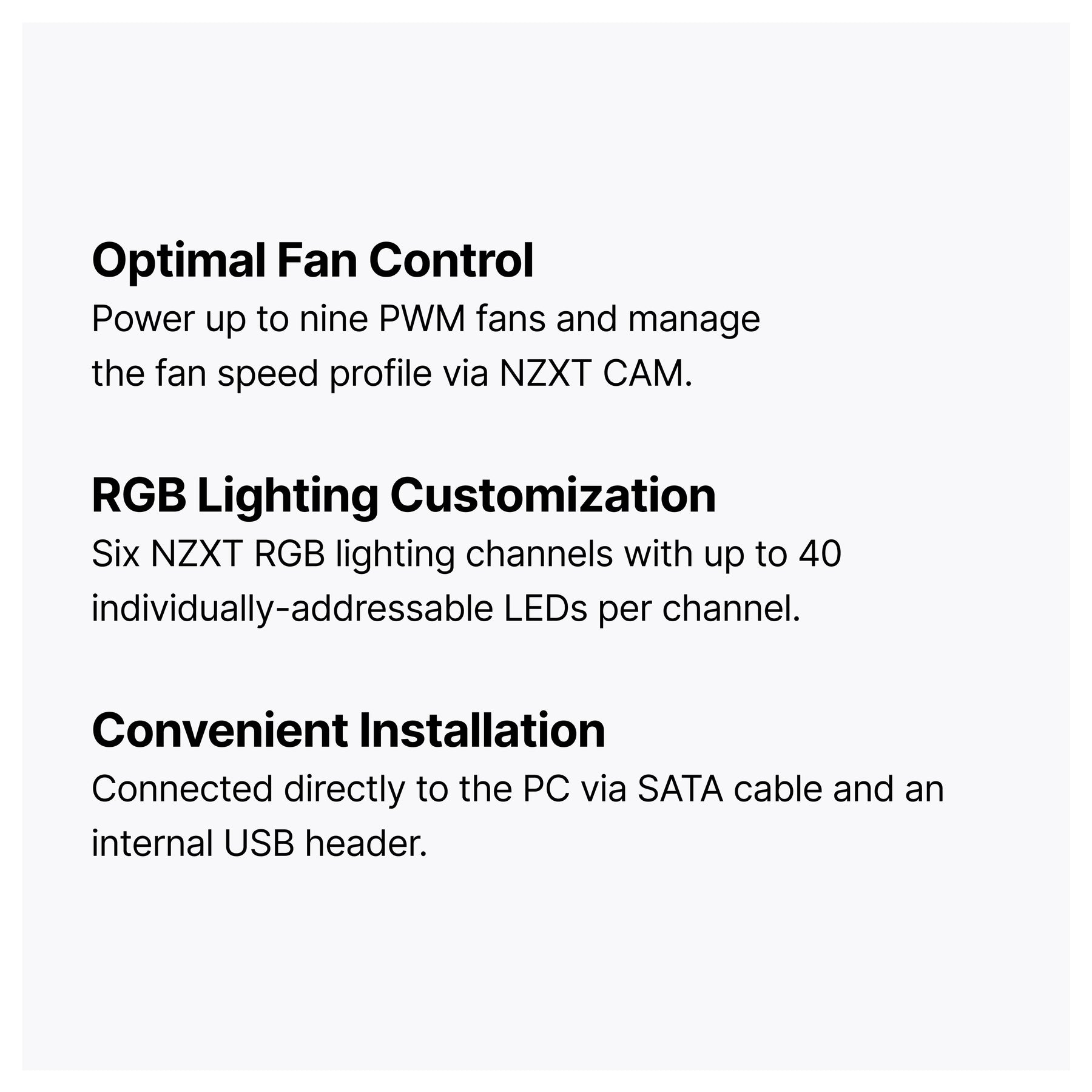 NZXT PC Accessories | Cables, Mounts, Hubs, and Expansion Parts