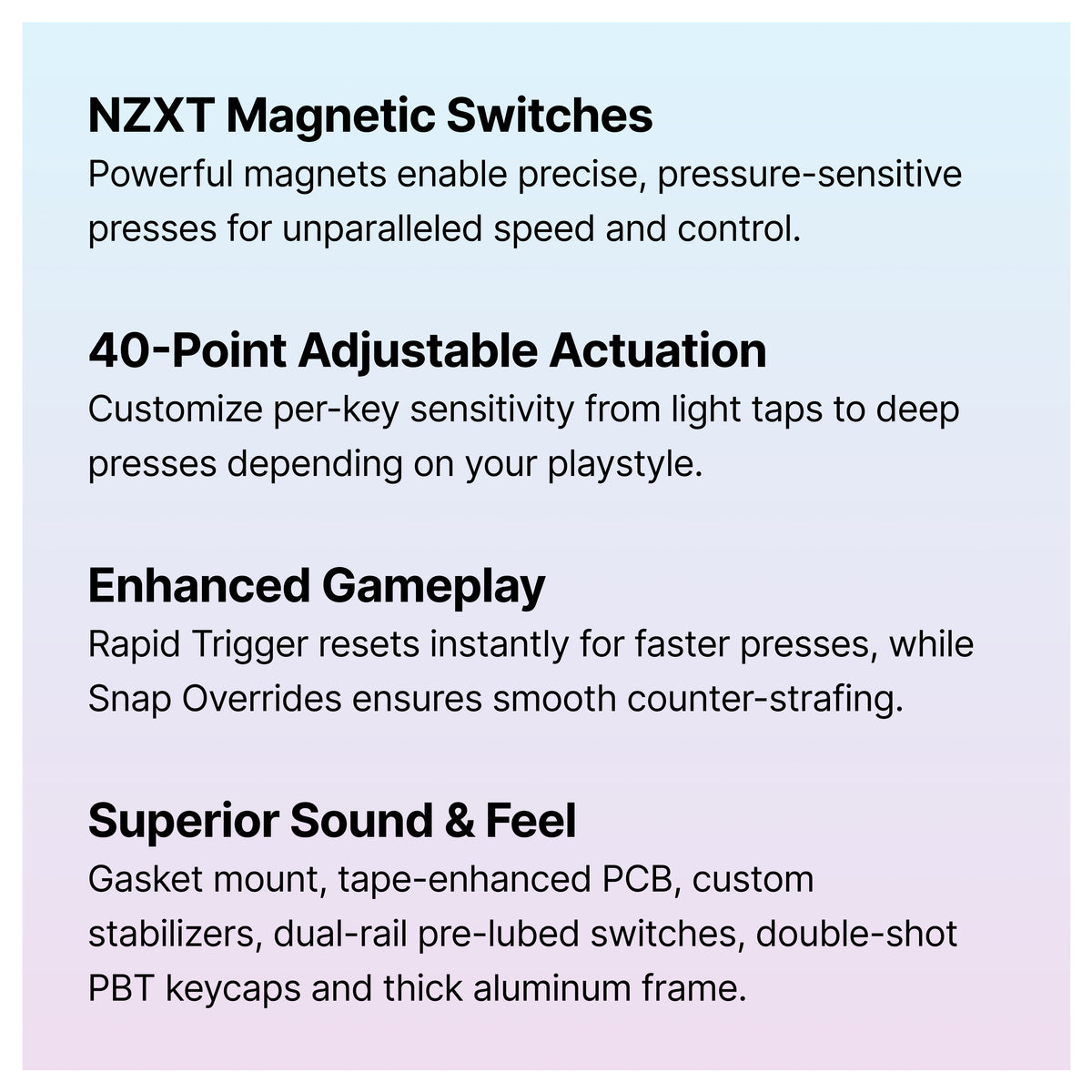NZXT Gaming Keyboards | Mechanical, MiniTKL, and RGB Layouts