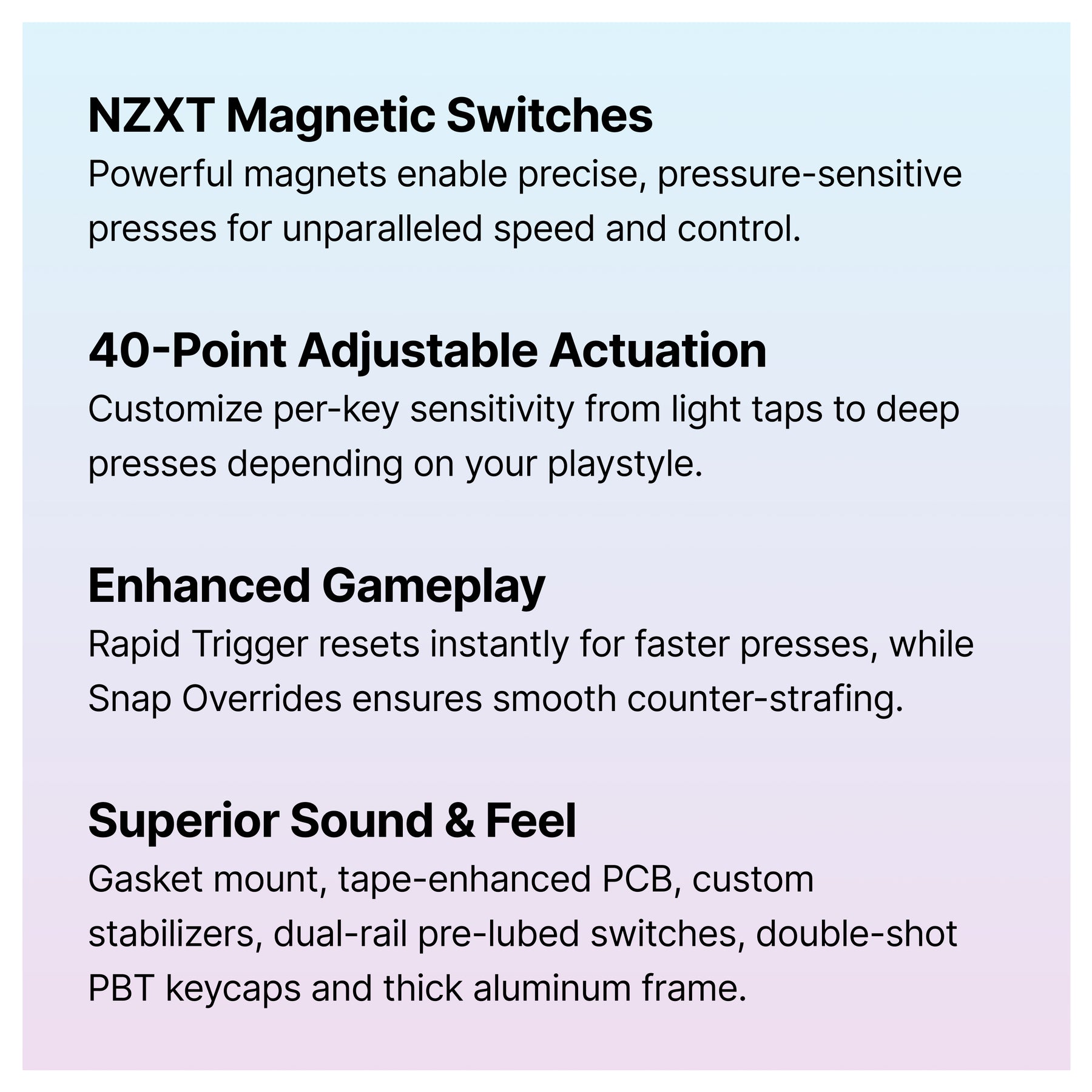 NZXT Gaming Keyboards | Mechanical, MiniTKL, and RGB Layouts