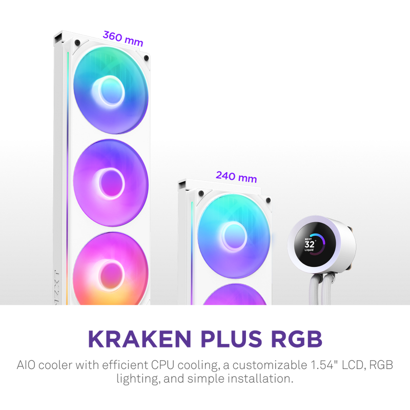 NZXT | Kraken Plus 240 RGB | RGB AIO Liquid Cooler