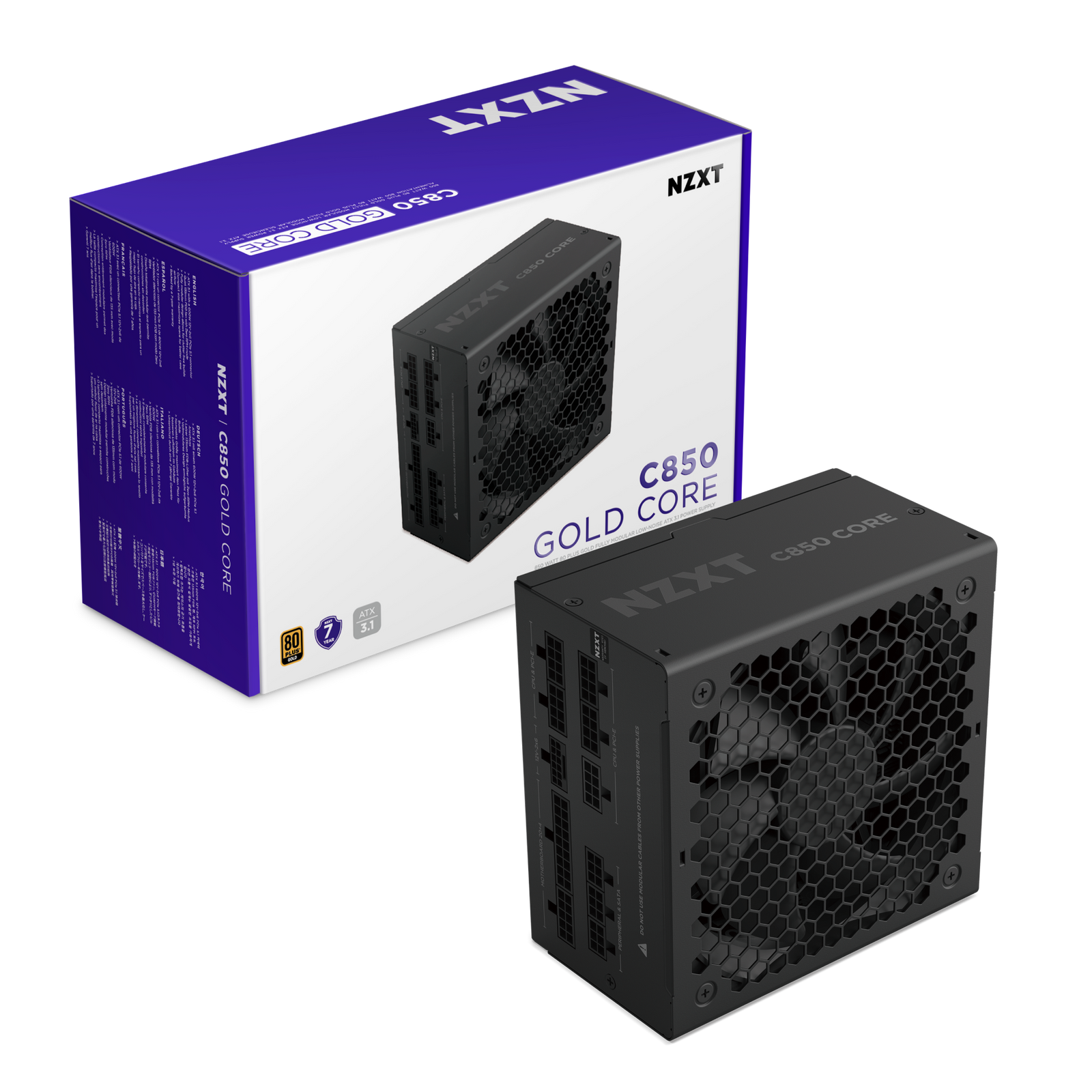 NZXT | C850 Gold Core PSU | 850 Watt Gold Power Supply Unit