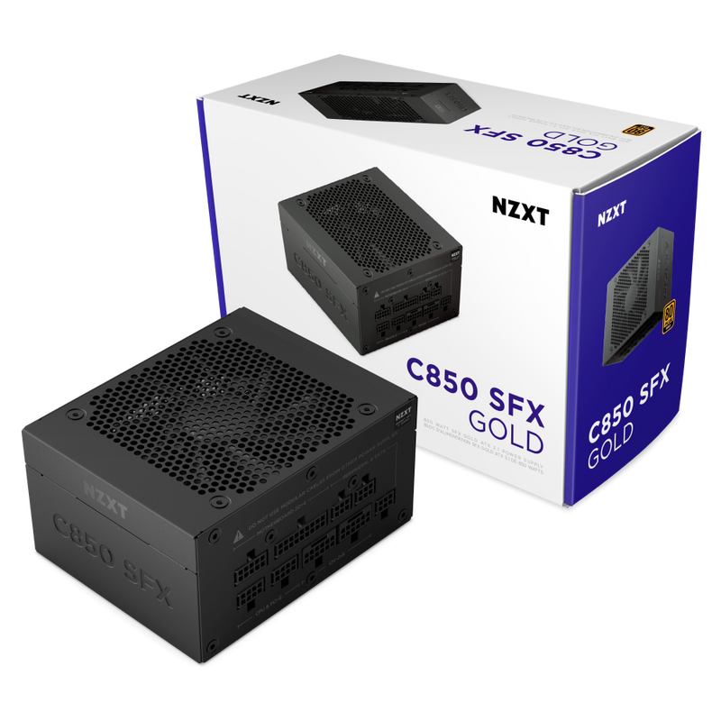 NZXT | C850 SFX Gold PSU | 850 Watt Gold SFX Power Supply Unit