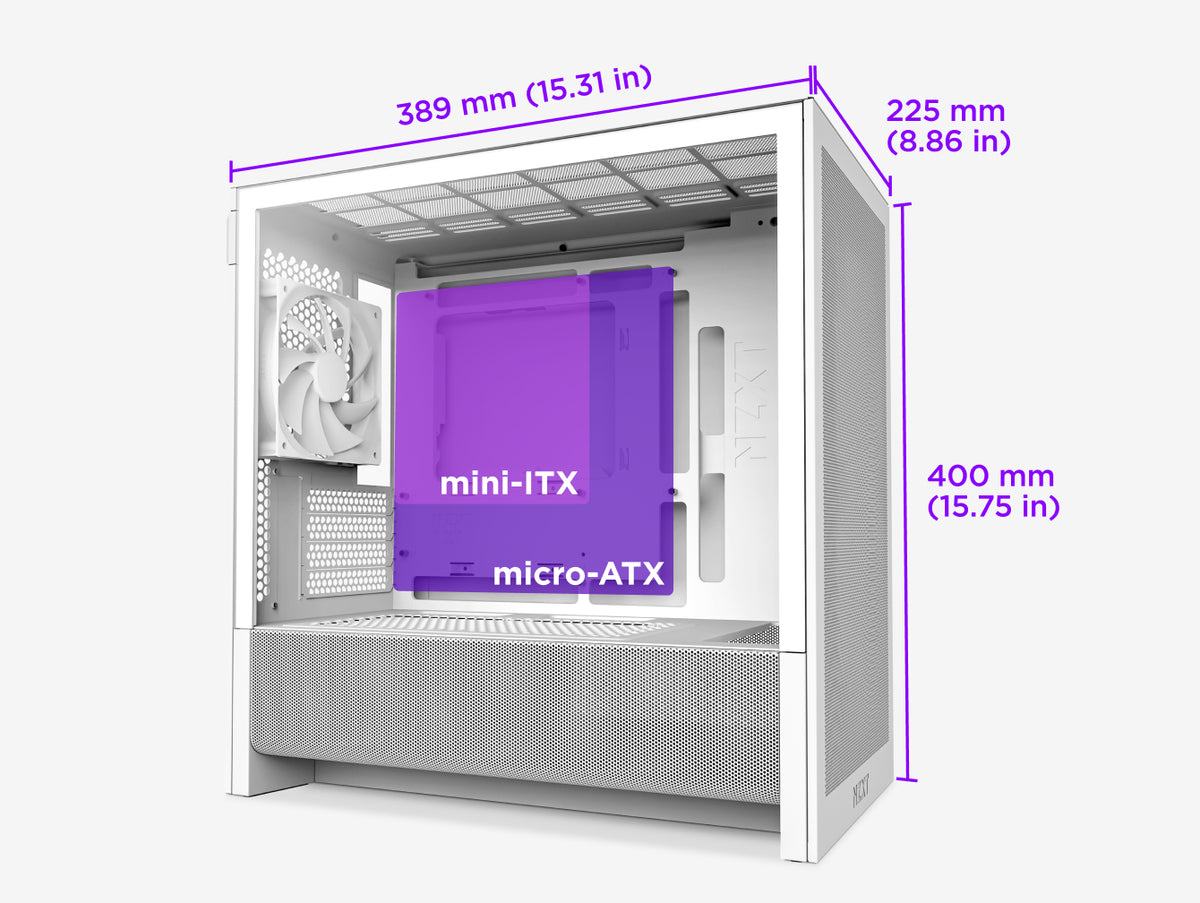 NZXT | H3 Flow | Micro-ATX PC Case