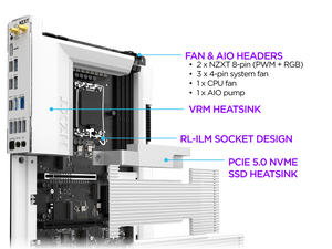 NZXT | N7 Z890 | Intel® ATX Gaming Wi-Fi 7 Motherboard