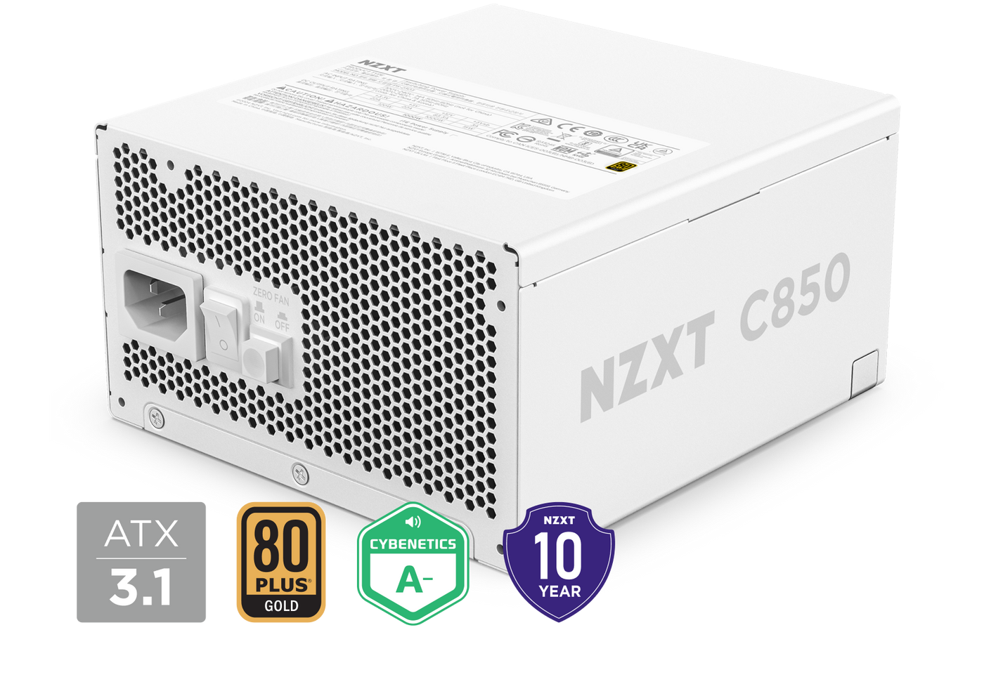 NZXT | C850 Gold ATX 3.1 | 850 Watt 80 PLUS Gold ATX 3.1 PSU