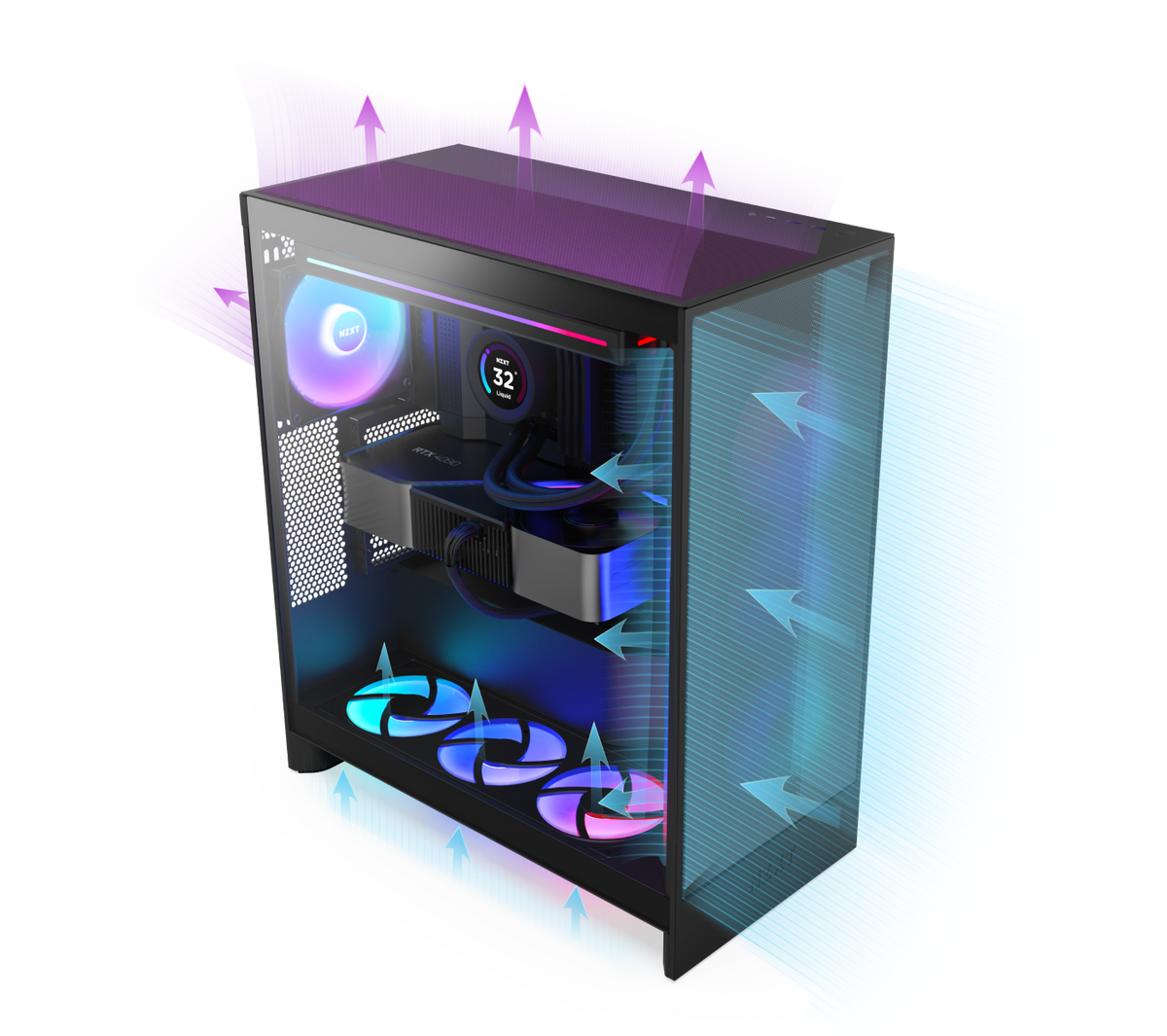 NZXT | H7 Flow RGB |Mid-Tower ATX Airflow Case with RGB Fans
