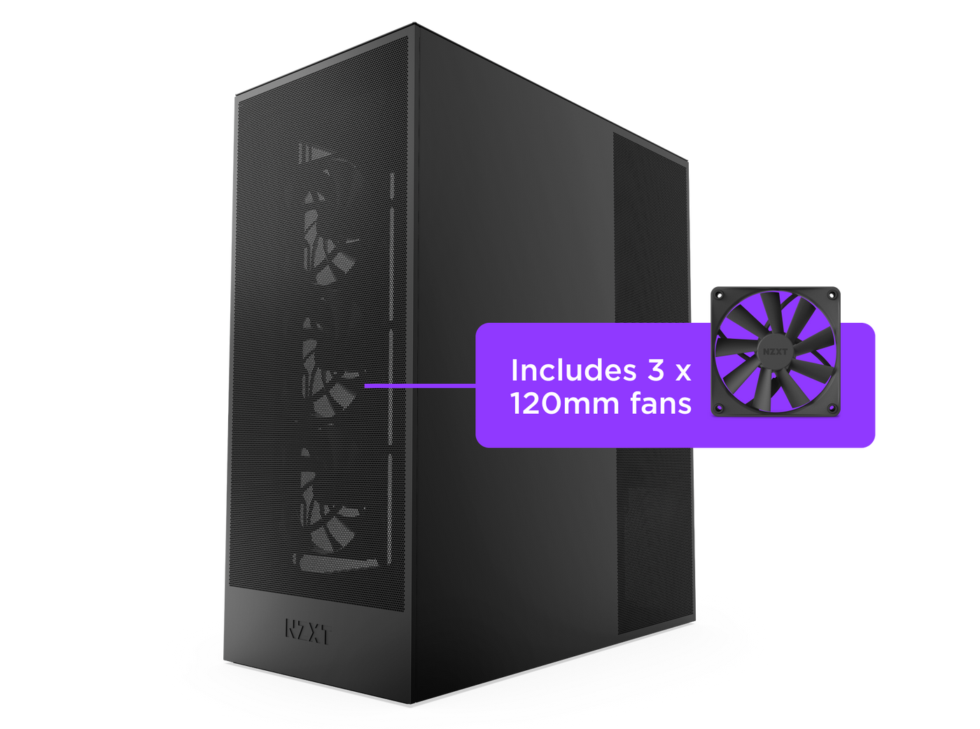 NZXT H7 Flow Mid-Tower Case | Perforated Panel ATX Gaming Case