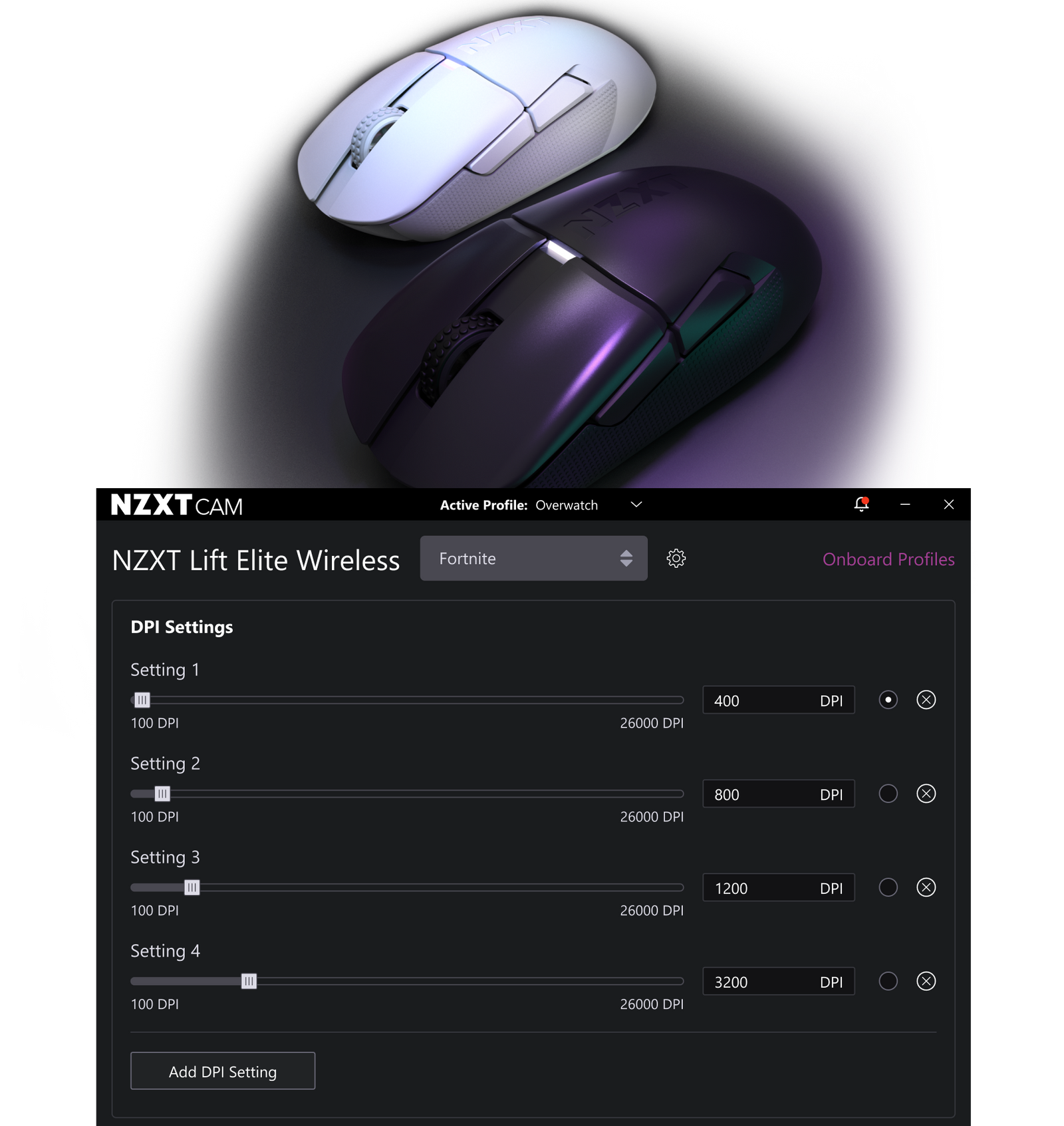 NZXT | Lift Elite Wireless | Wireless Gaming Mouse